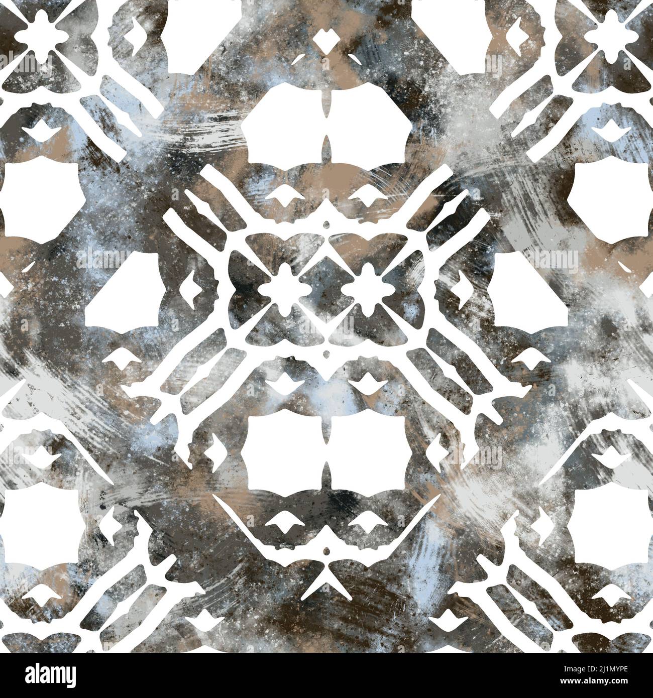 Seamless neutral and white grungy classic abstract surface pattern ...