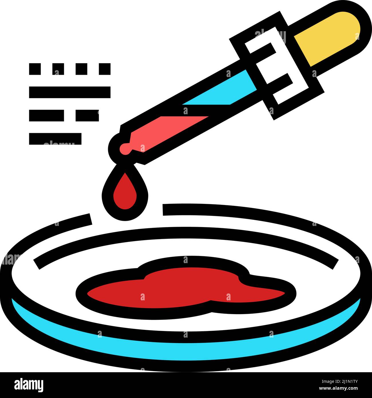 test blood analysis color icon vector illustration Stock Vector Image ...