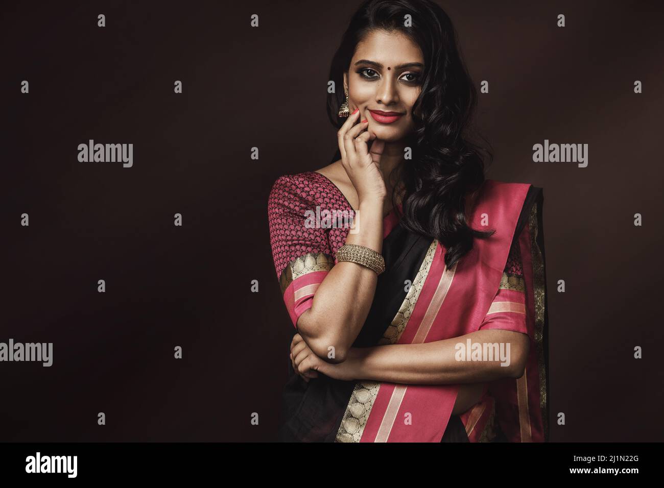 Indian woman sari punjabi hi-res stock photography and images - Alamy
