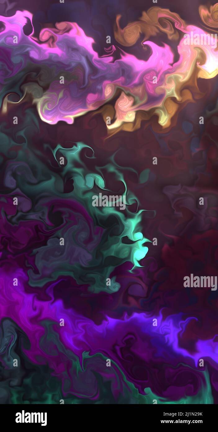 A colorful abstract liquid fluid art, great for backgrounds or ...