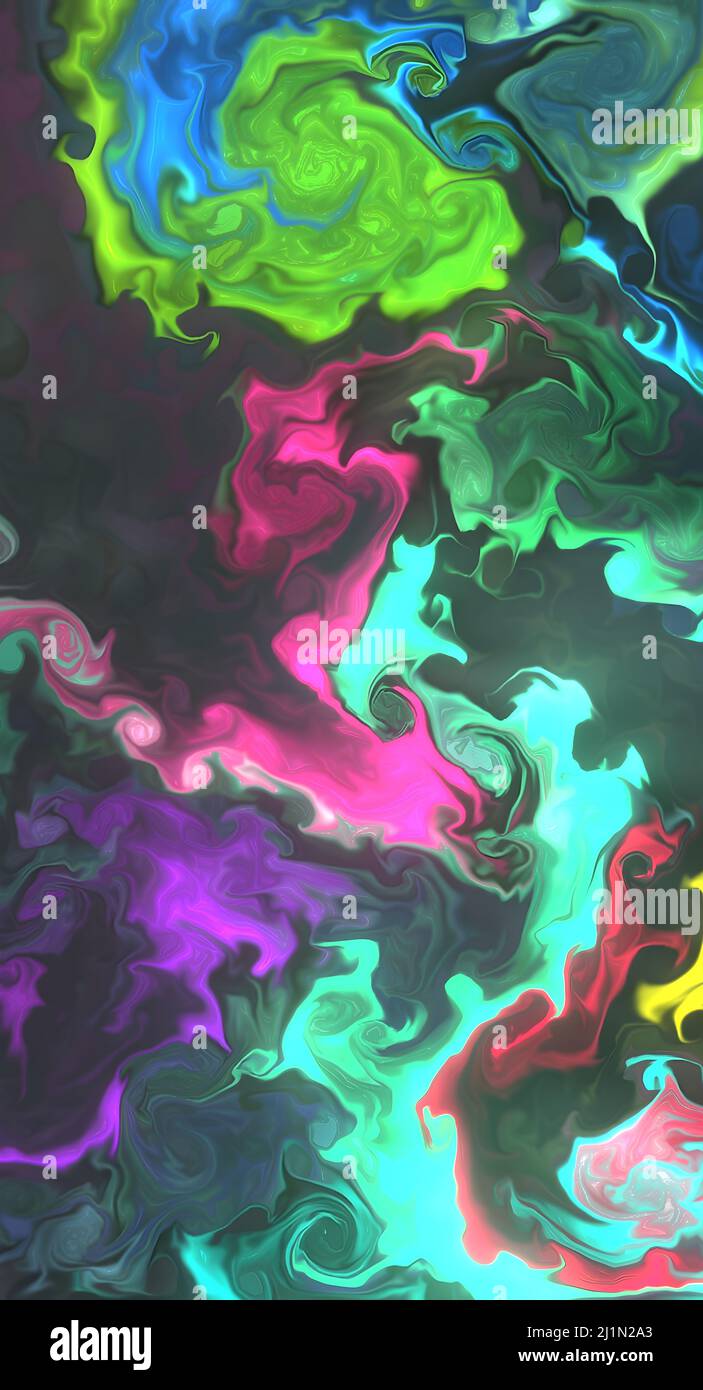 A colorful abstract liquid fluid art, great for backgrounds or ...
