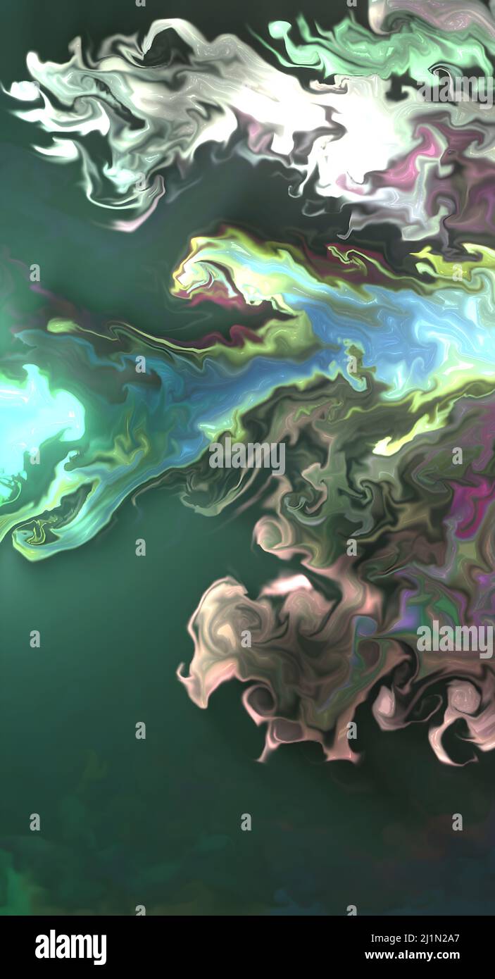 A colorful abstract liquid fluid art, great for backgrounds or ...