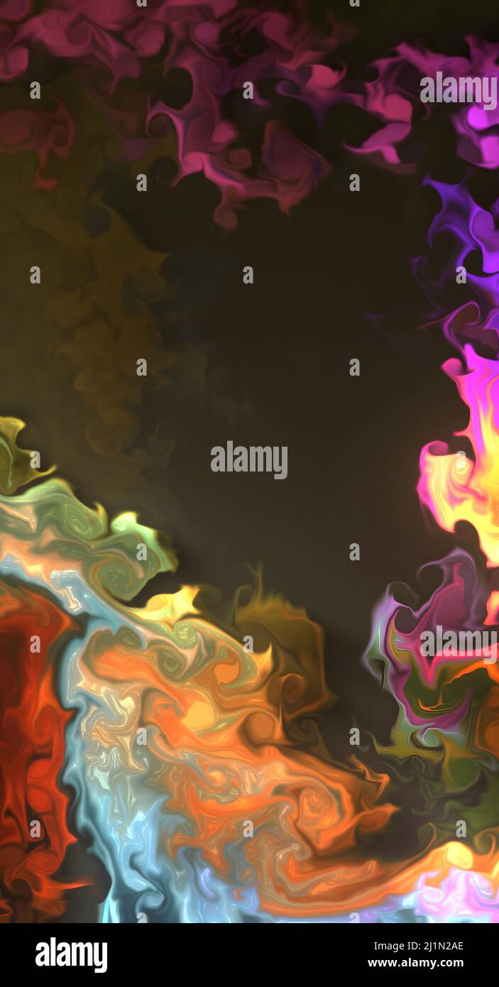 A colorful abstract liquid fluid art, great for backgrounds or ...