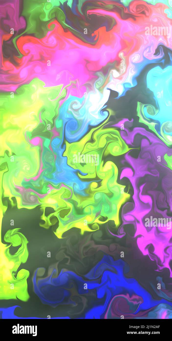 A colorful abstract liquid fluid art, great for backgrounds or ...