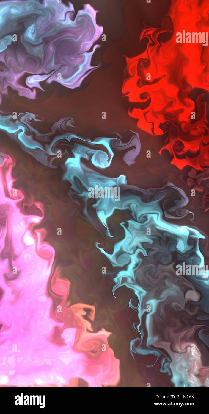 A colorful abstract liquid fluid art, great for backgrounds or ...