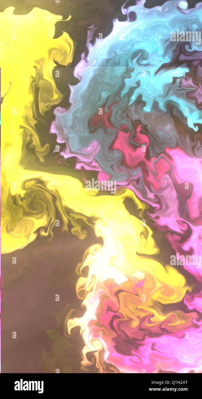A colorful abstract liquid fluid art, great for backgrounds or ...