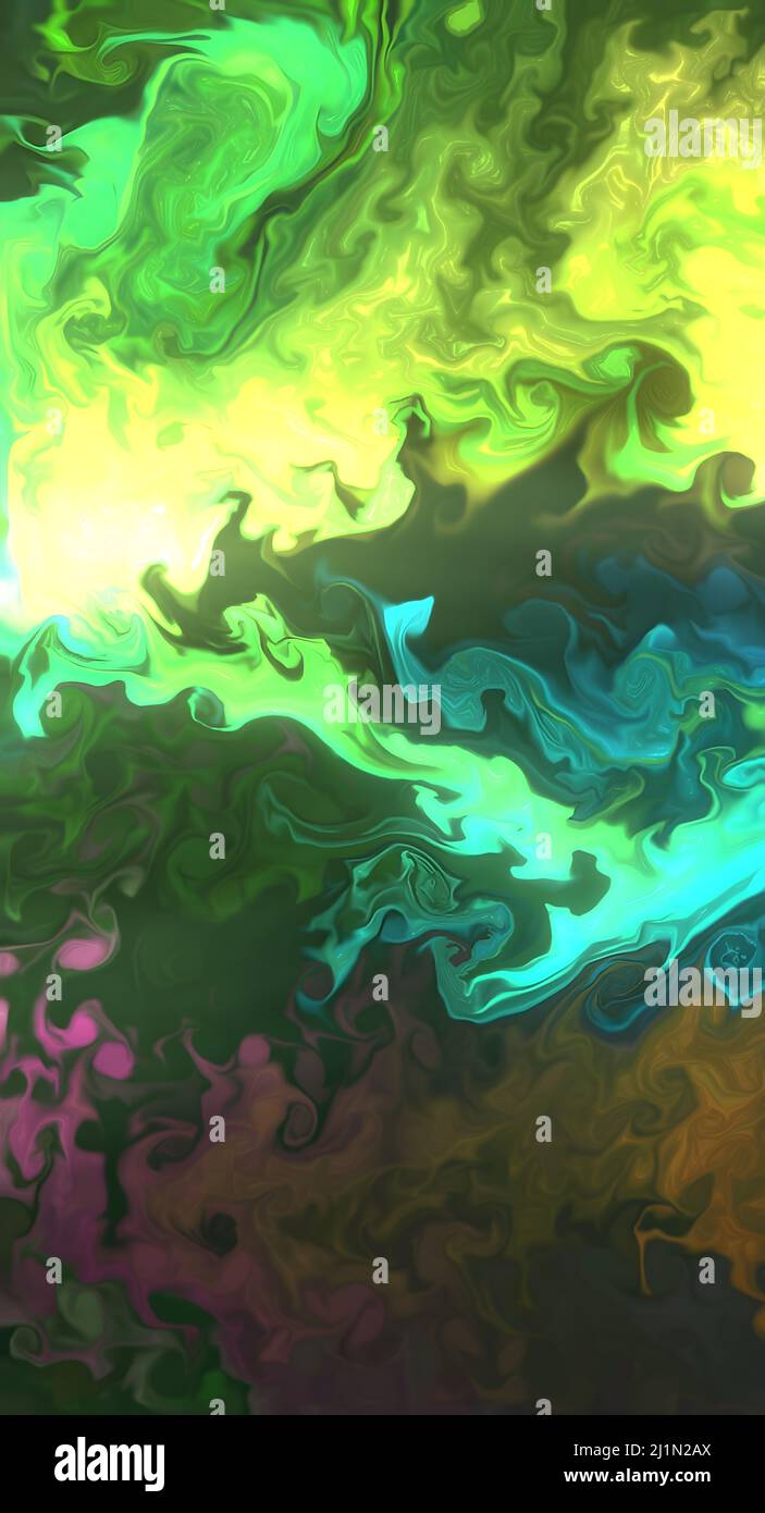 A colorful abstract liquid fluid art, great for backgrounds or ...