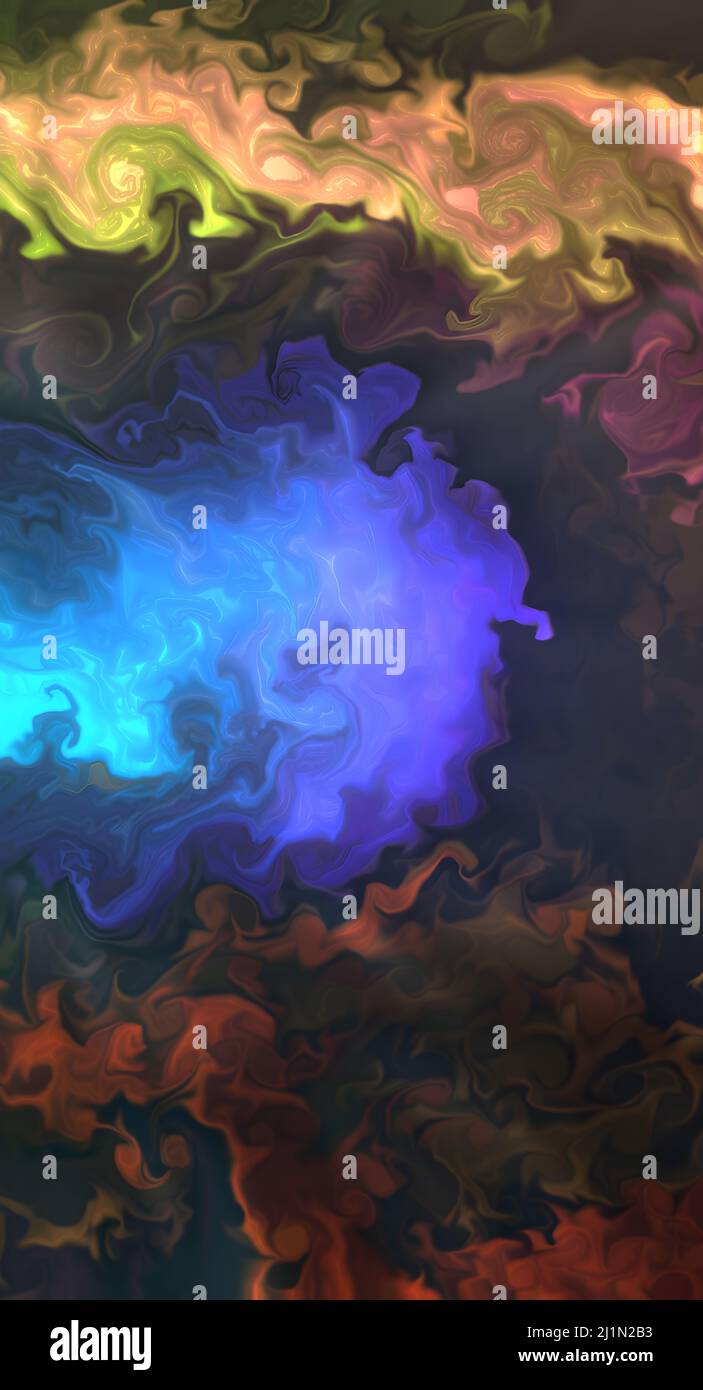 A colorful abstract liquid fluid art, great for backgrounds or ...