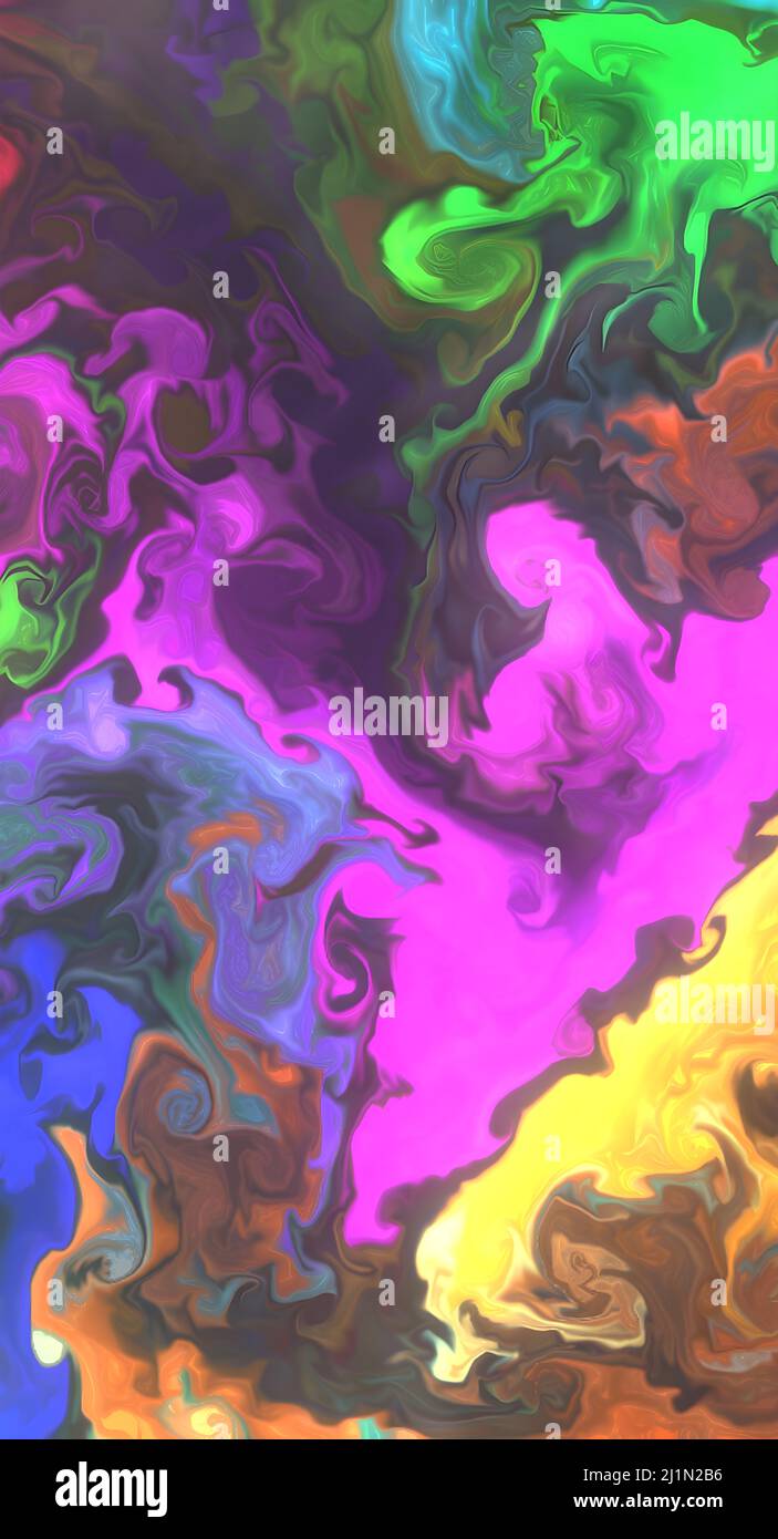 A colorful abstract liquid fluid art, great for backgrounds or ...