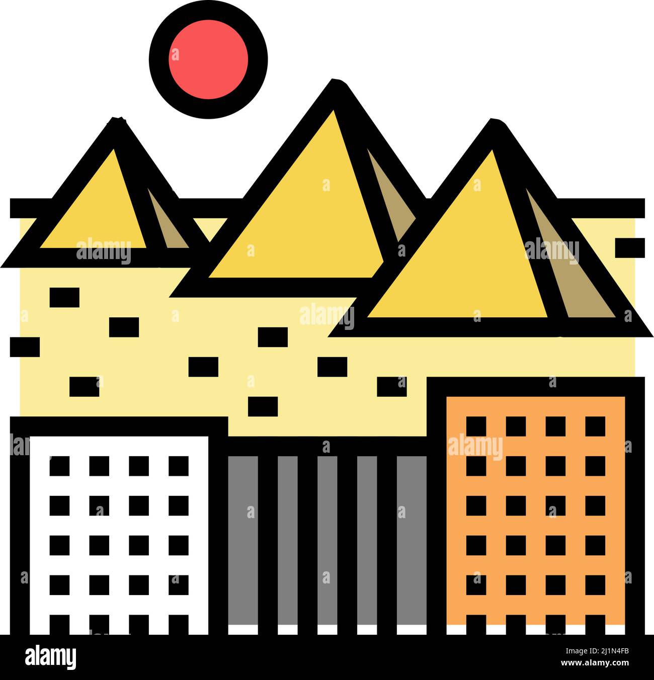 giza town color icon vector illustration Stock Vector Image & Art - Alamy