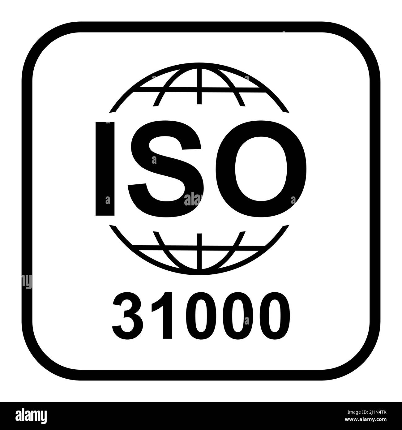 Iso 31000 icon. Risk Management. Standard quality symbol. Vector button ...