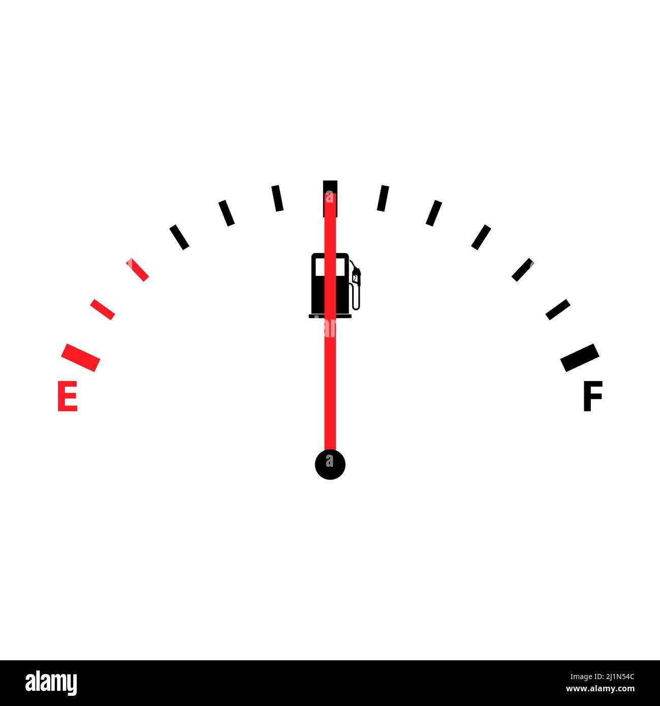 Fuel car indicator icon, gauge petrol automobile meter symbol, control ...