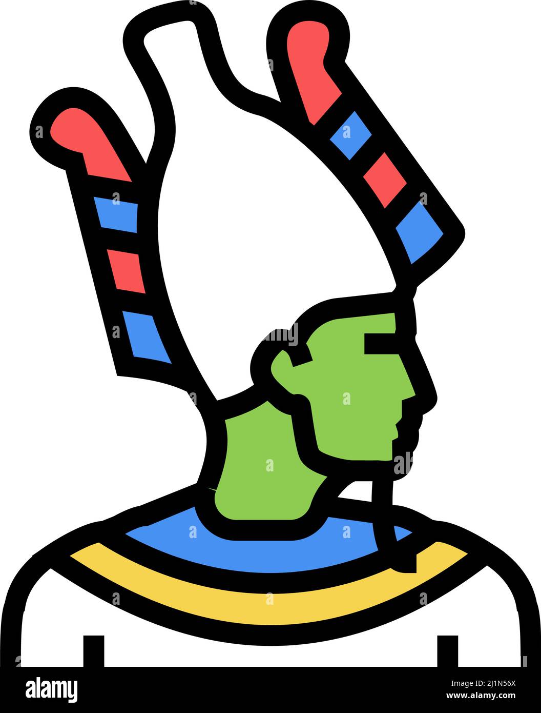 god egypt osiris color icon vector illustration Stock Vector Image ...