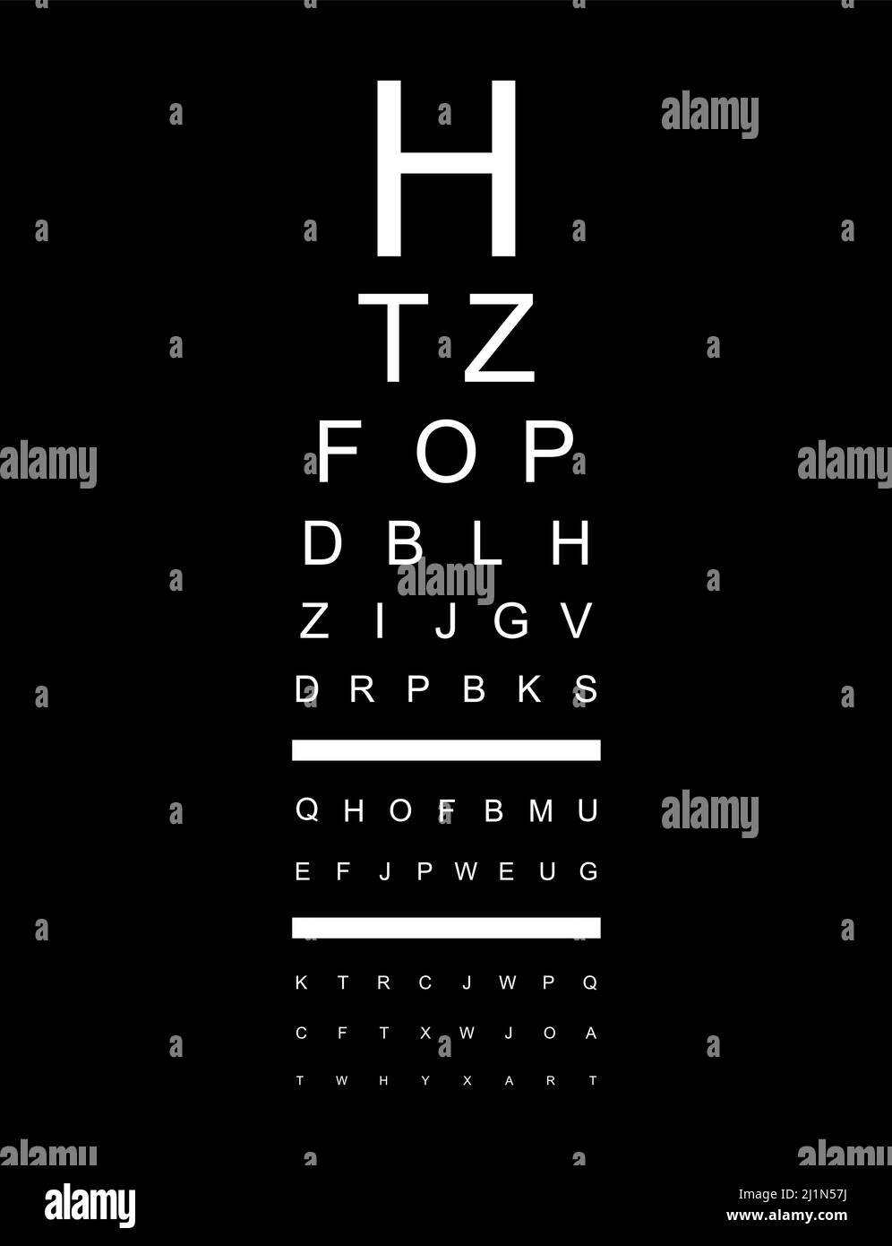 Test visual measure icon, optical chart letter symbol, optometrist ...