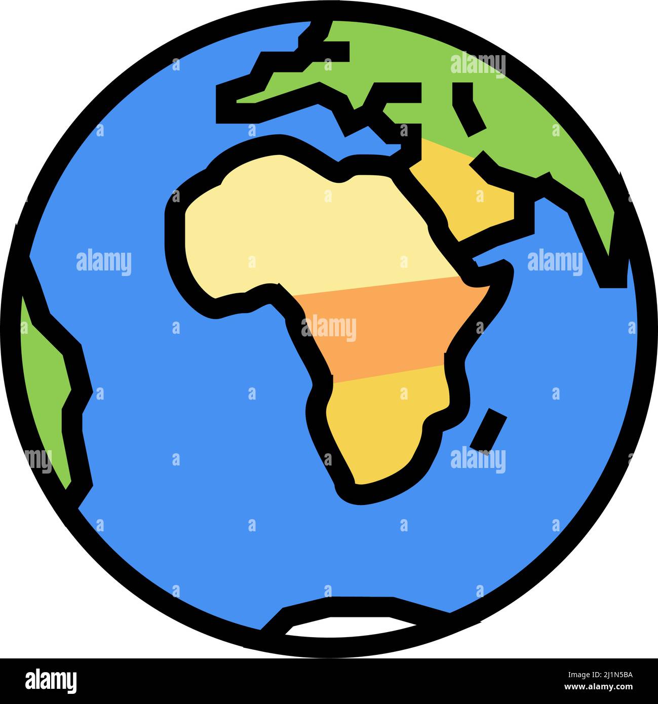 africa continent color icon vector illustration Stock Vector Image ...
