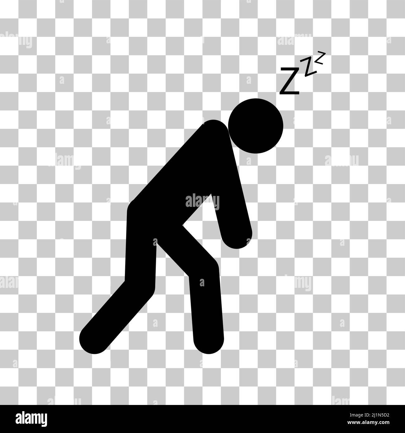 Tired man icon, sleep emotion tired sign, bored concept symbol, graphic ...