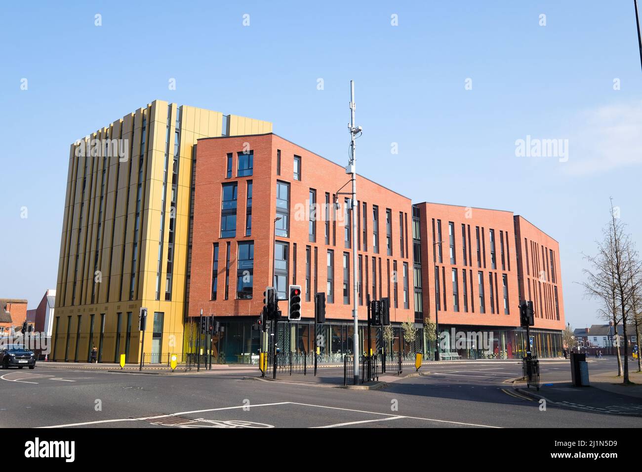 new build flats in loughborough leicestershire Stock Photo - Alamy