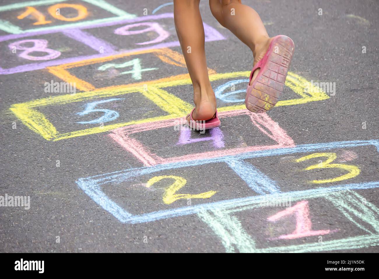 Hopscotch activity hi-res stock photography and images - Alamy