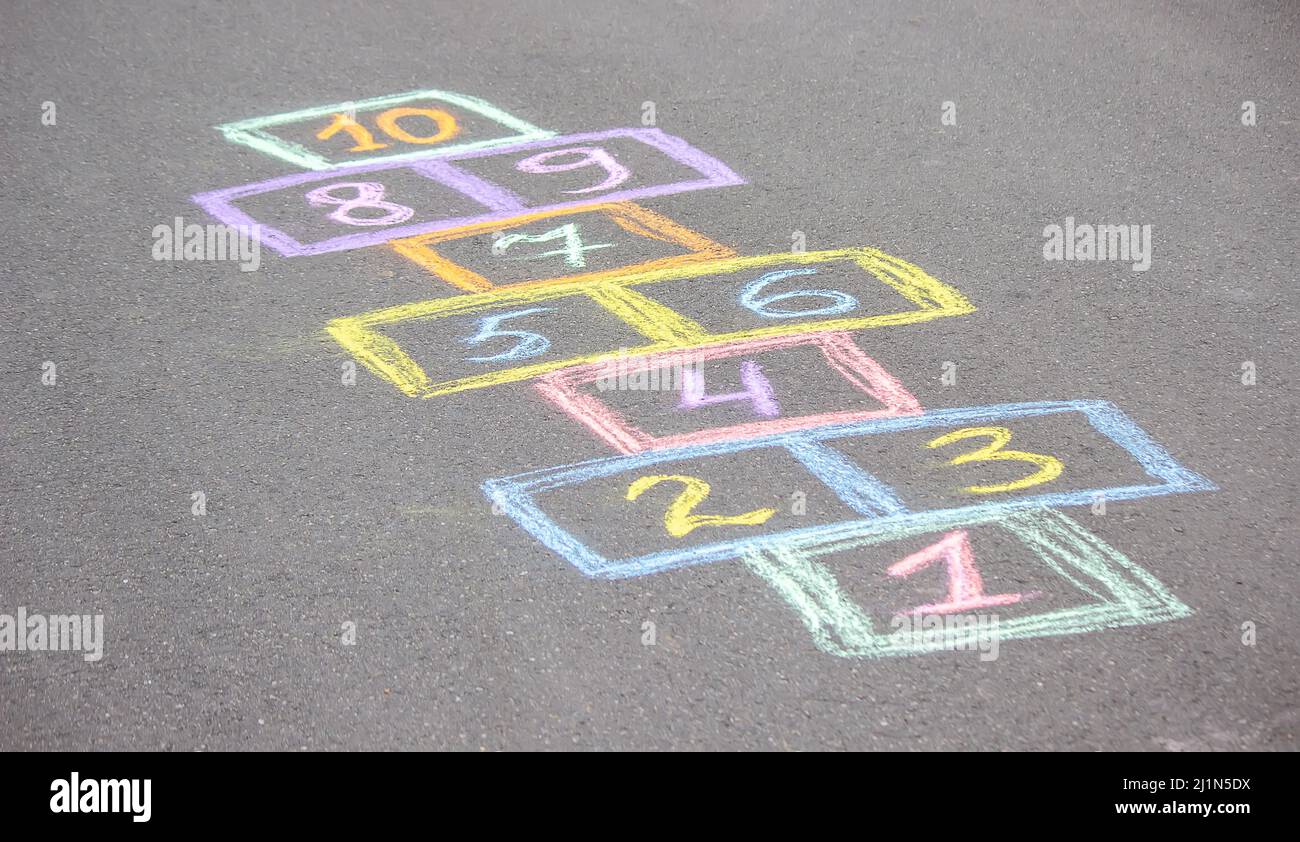 Hop scotch girl hi-res stock photography and images - Alamy
