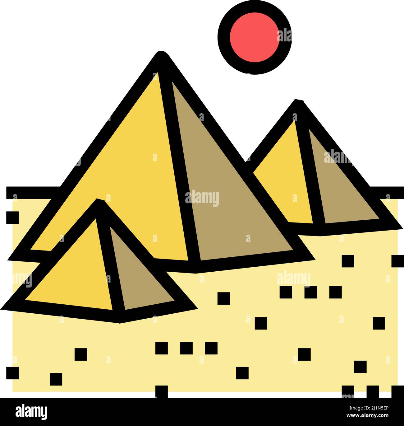 pyramid egypt construction color icon vector illustration Stock Vector ...