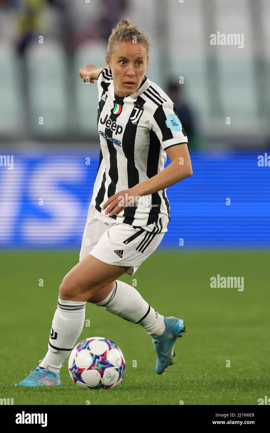 Turin, Italy, 23rd March 2022. Valentina Cernoia of Juventus during the ...