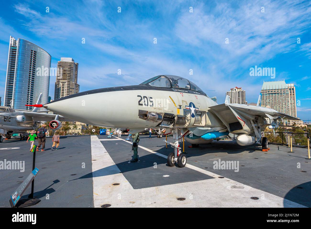 San Diego, United States - JULY 2018: pilot with Grumman F-14A Tomcat ...