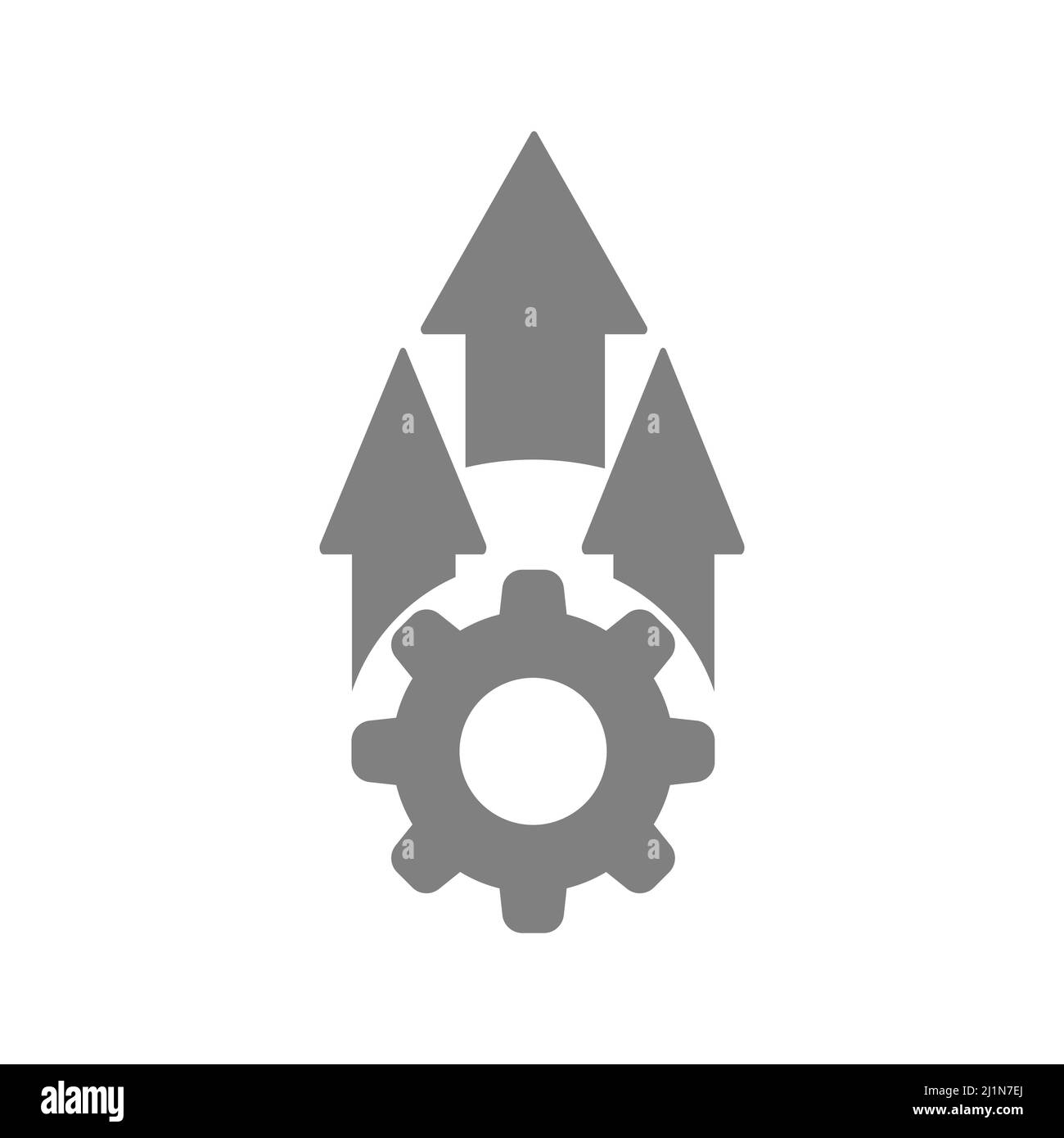 Icon of the concept of production growth, productivity, technology or ...