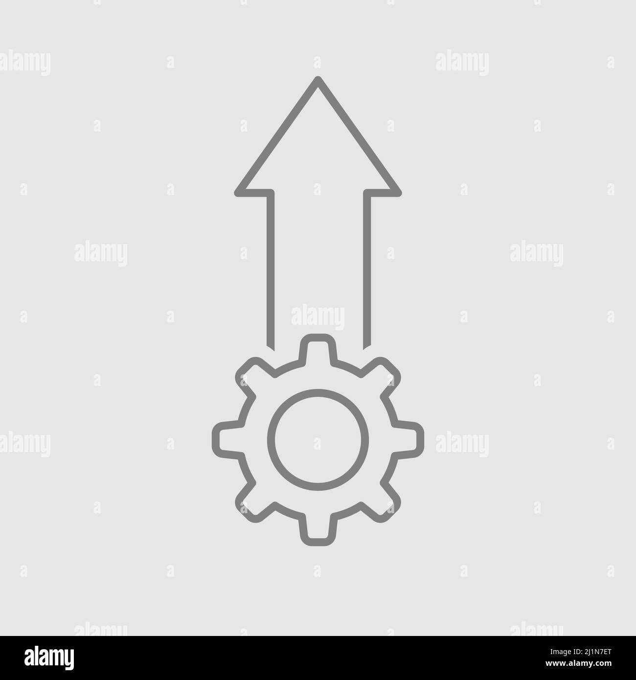 Icon of the concept of production growth, productivity, technology or ...