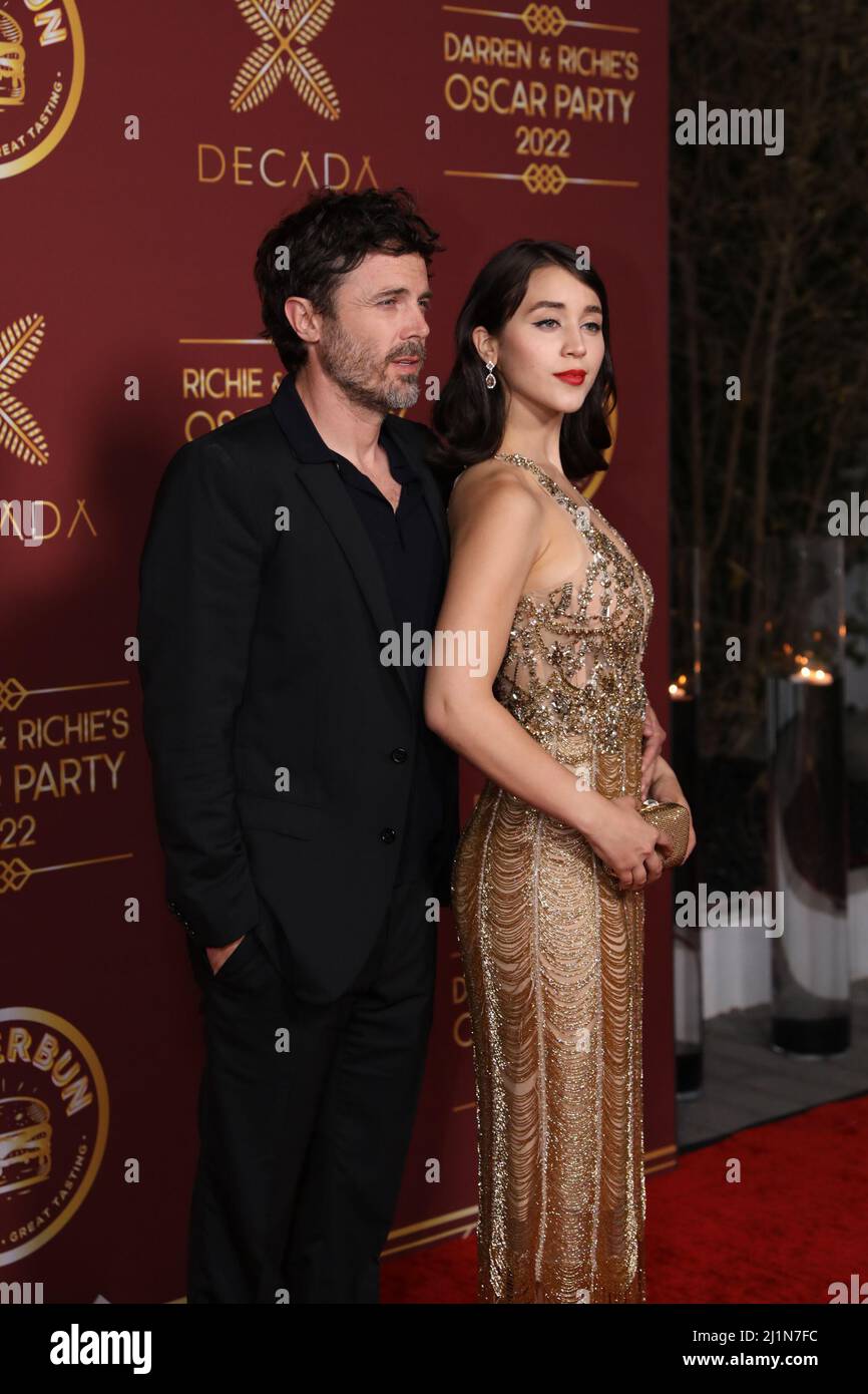 Casey Affleck and Caylee Cowan arrive at Darren Dzienciol and Richie ...