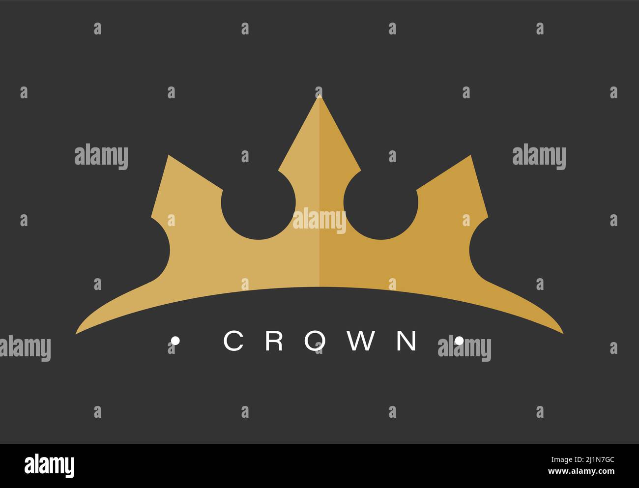 Crown badge. A symbol of premium status. EPS10 Flat illustration Stock ...