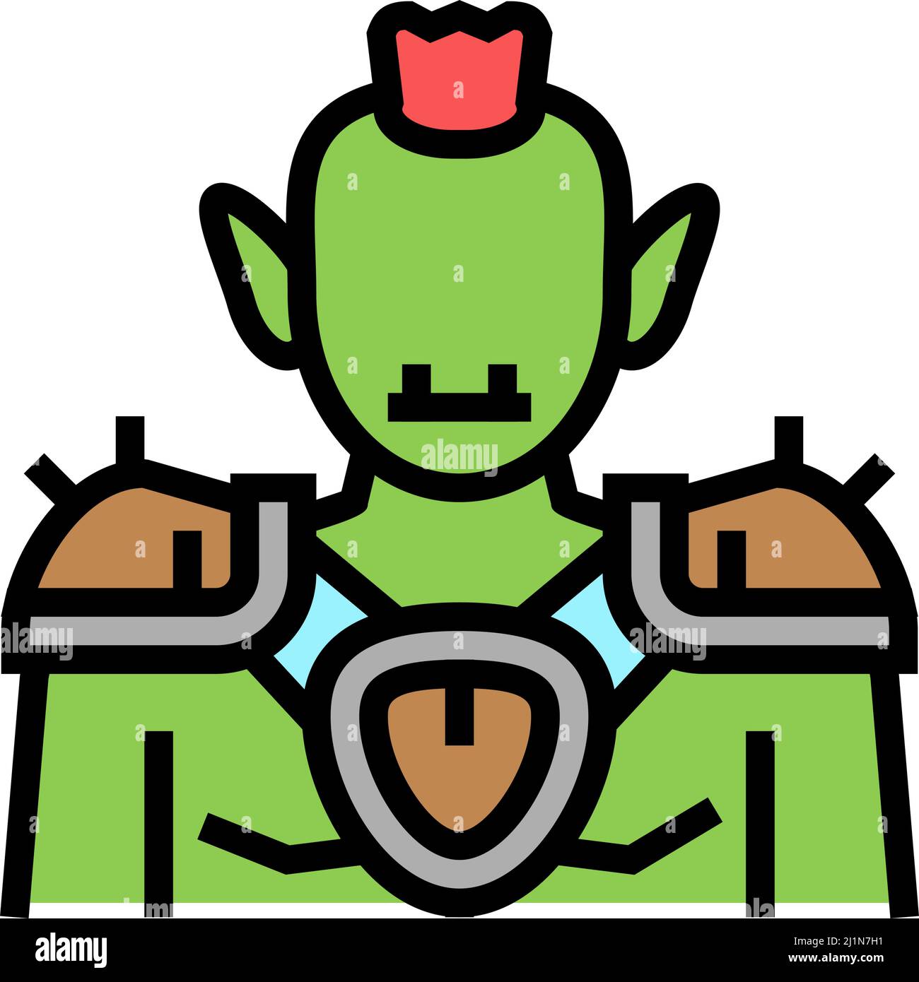 goblin fairy tale color icon vector illustration Stock Vector Image ...