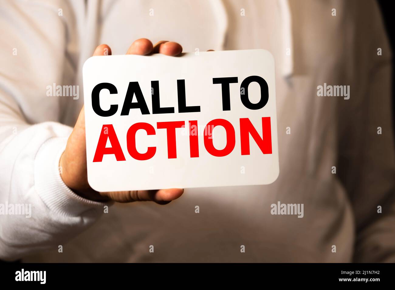card with text Call To Action, business concept Stock Photo - Alamy