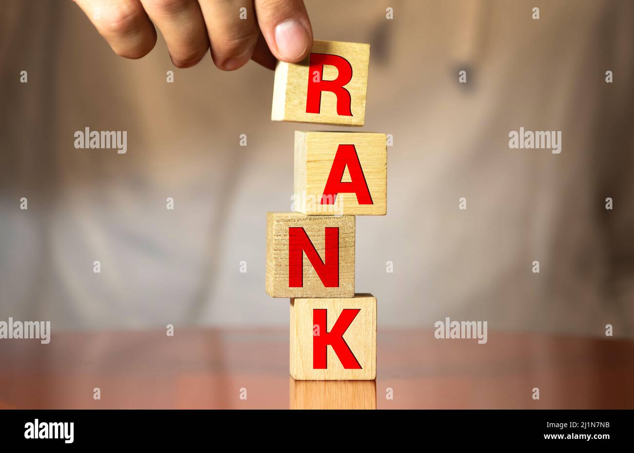 Word Rank written with wooden blocks, concept Stock Photo - Alamy