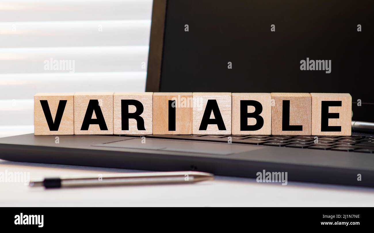 VARIABLE word made with building blocks, concept Stock Photo - Alamy