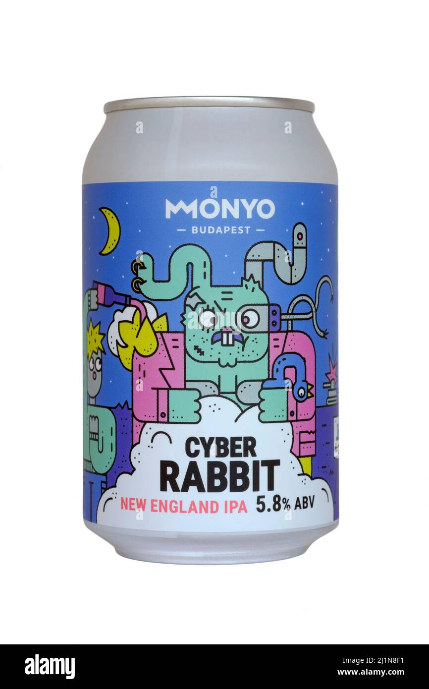 can of monyo cyber rabbit ipa cut out on white background Stock Photo ...