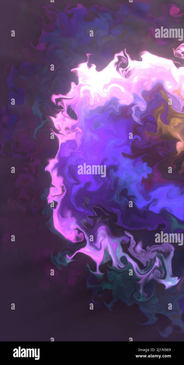 A purple overflowing liquid fluid illustration Stock Photo - Alamy