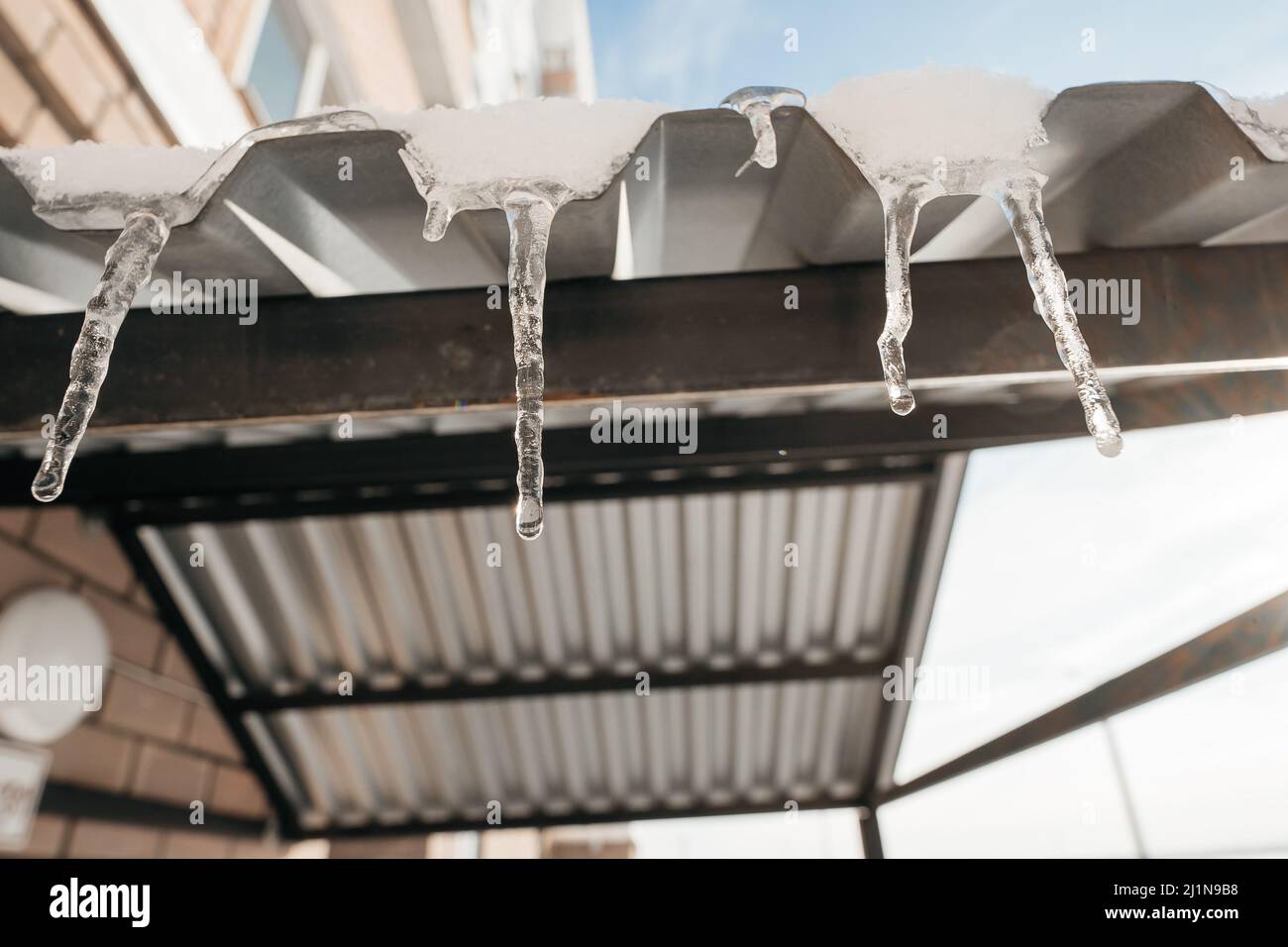 Large sharp icicles on hi-res stock photography and images - Alamy