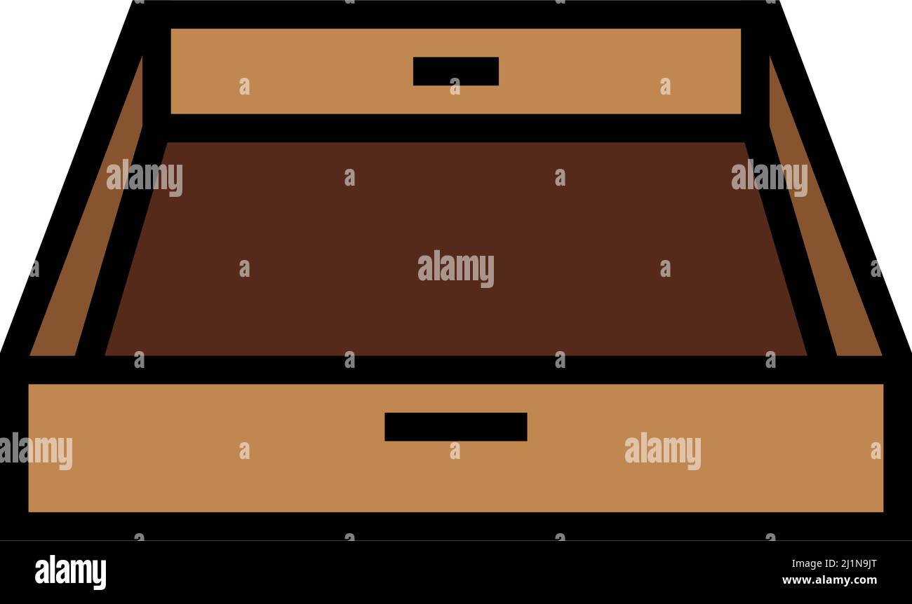 wood tray color icon vector illustration Stock Vector Image & Art - Alamy