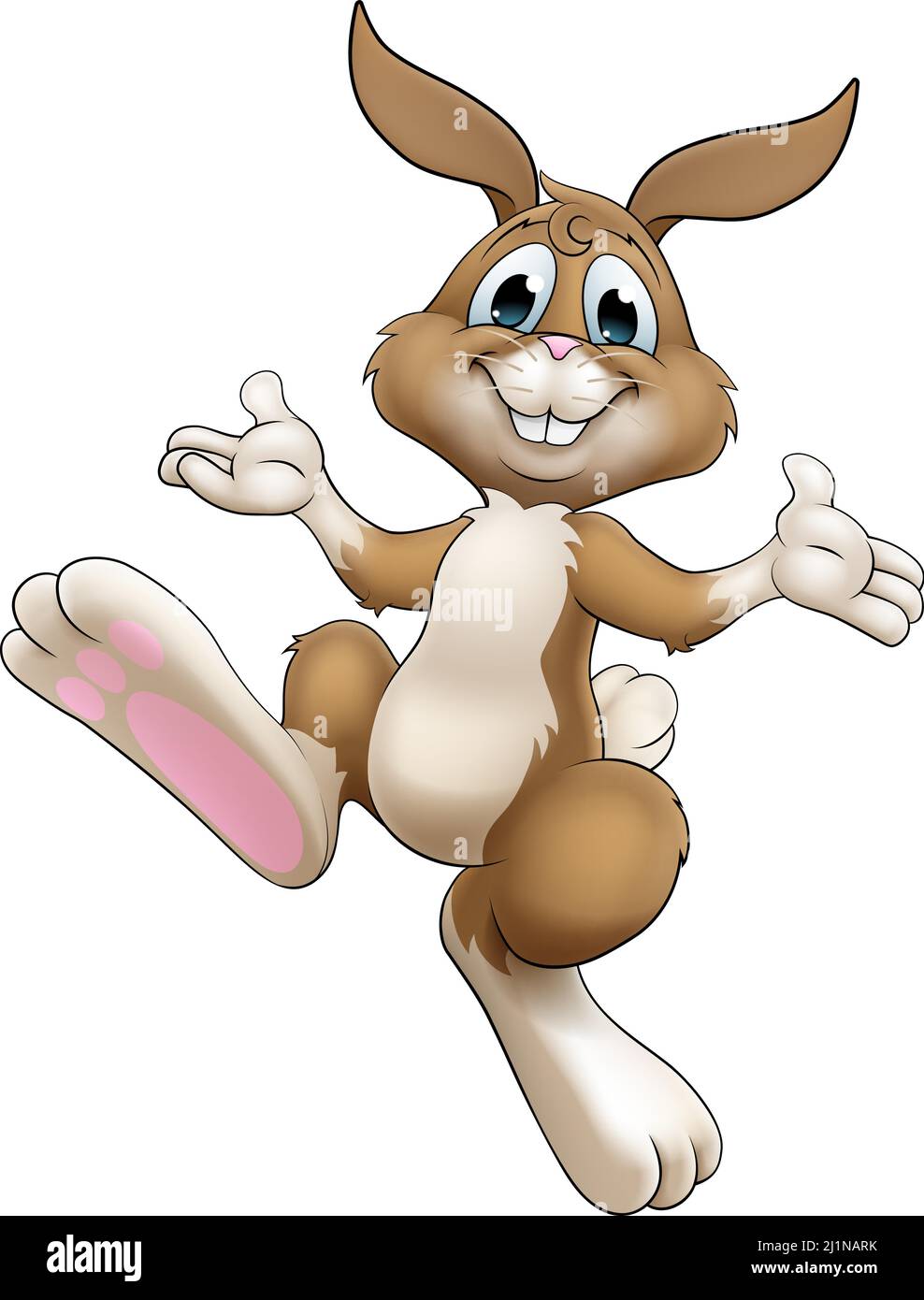 Easter Bunny Cartoon Rabbit Illustration Stock Vector Image & Art - Alamy