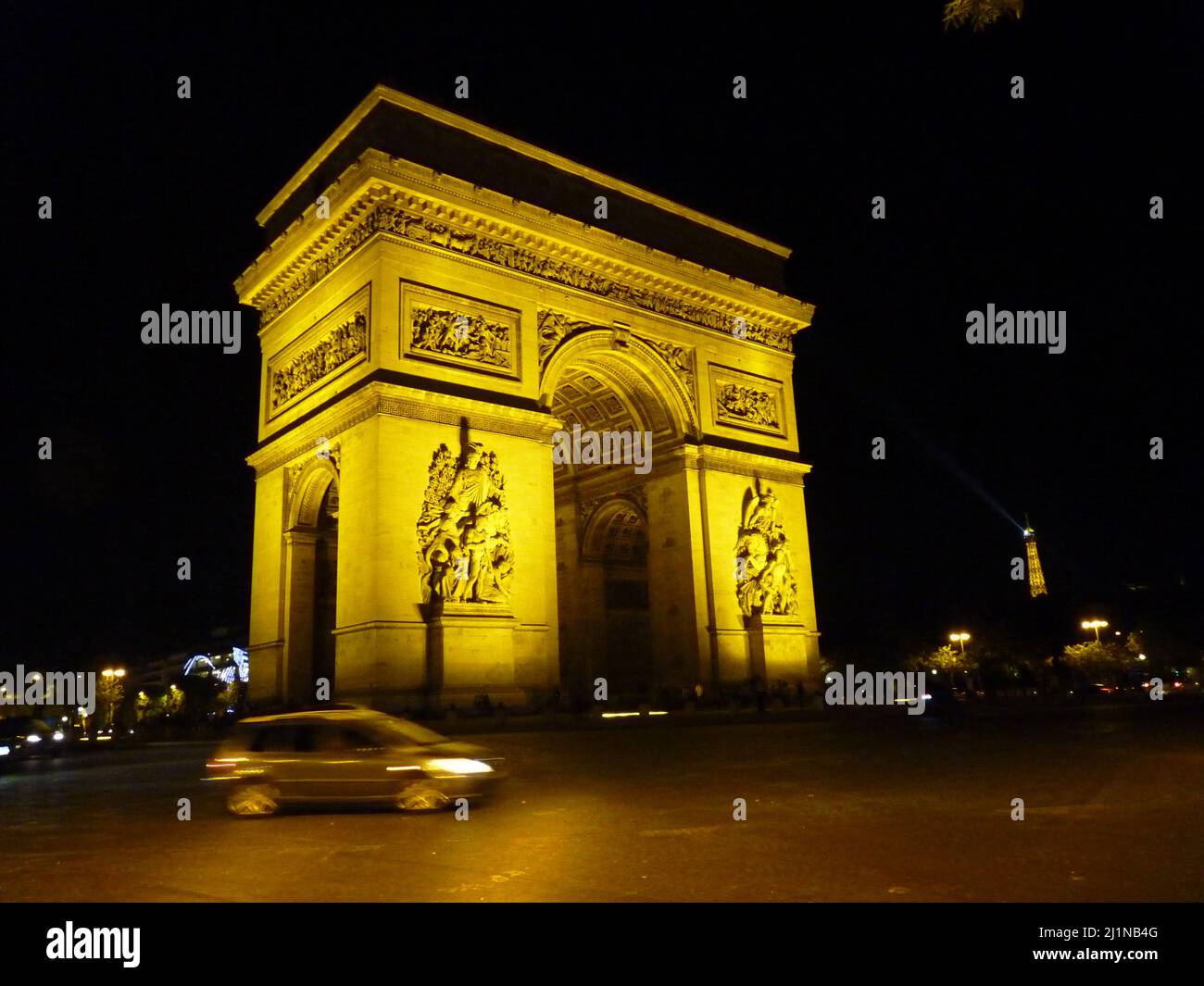 Paris with its iconic buildings and representative objects, Disneyland ...