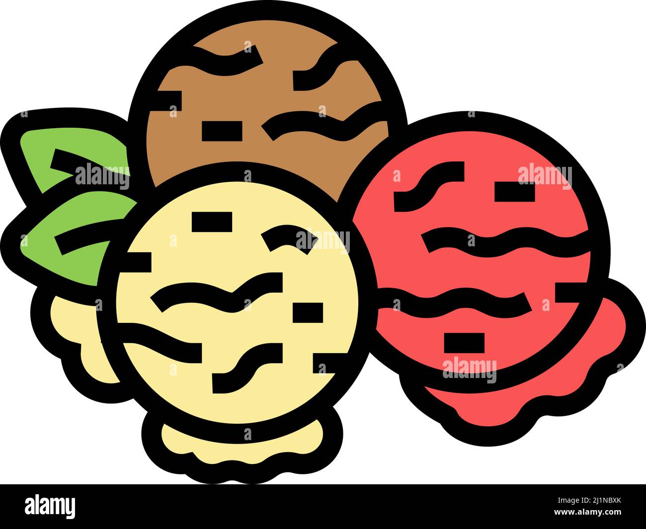 scoop ice cream color icon vector illustration Stock Vector Image & Art ...