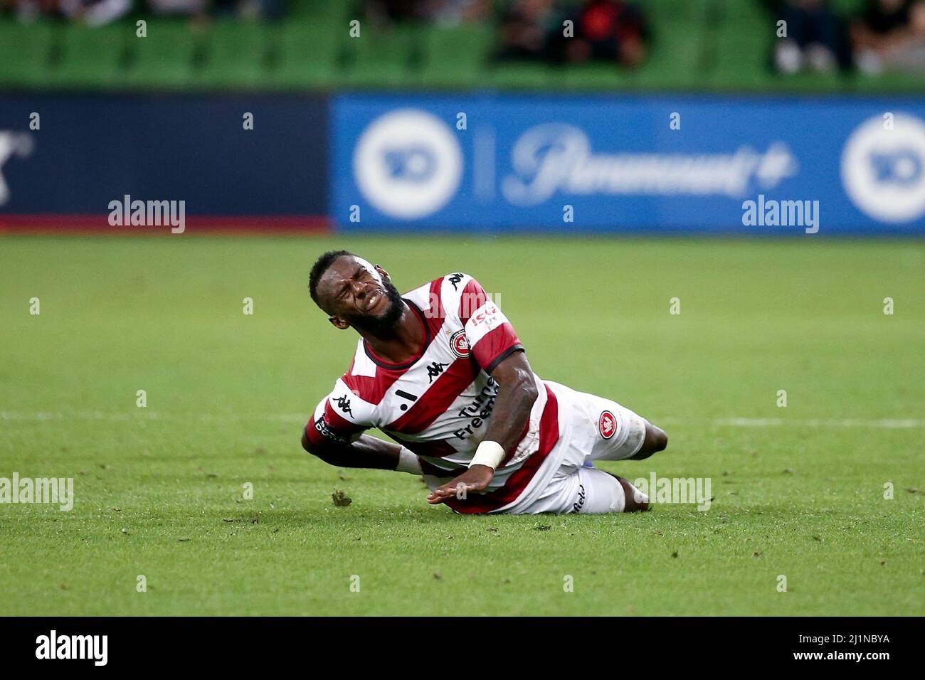 Melbourne, Australia, 27 March, 2022. Bernie Ibini of Western Sydney ...