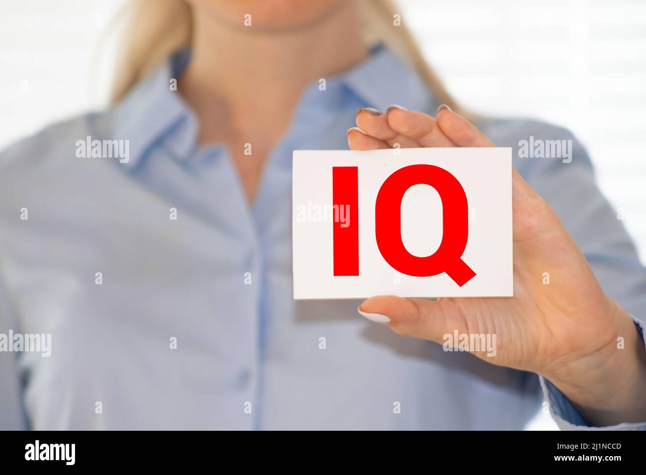 IQ word concept on wooden cube. Intelligence symbol. Brain or talent ...