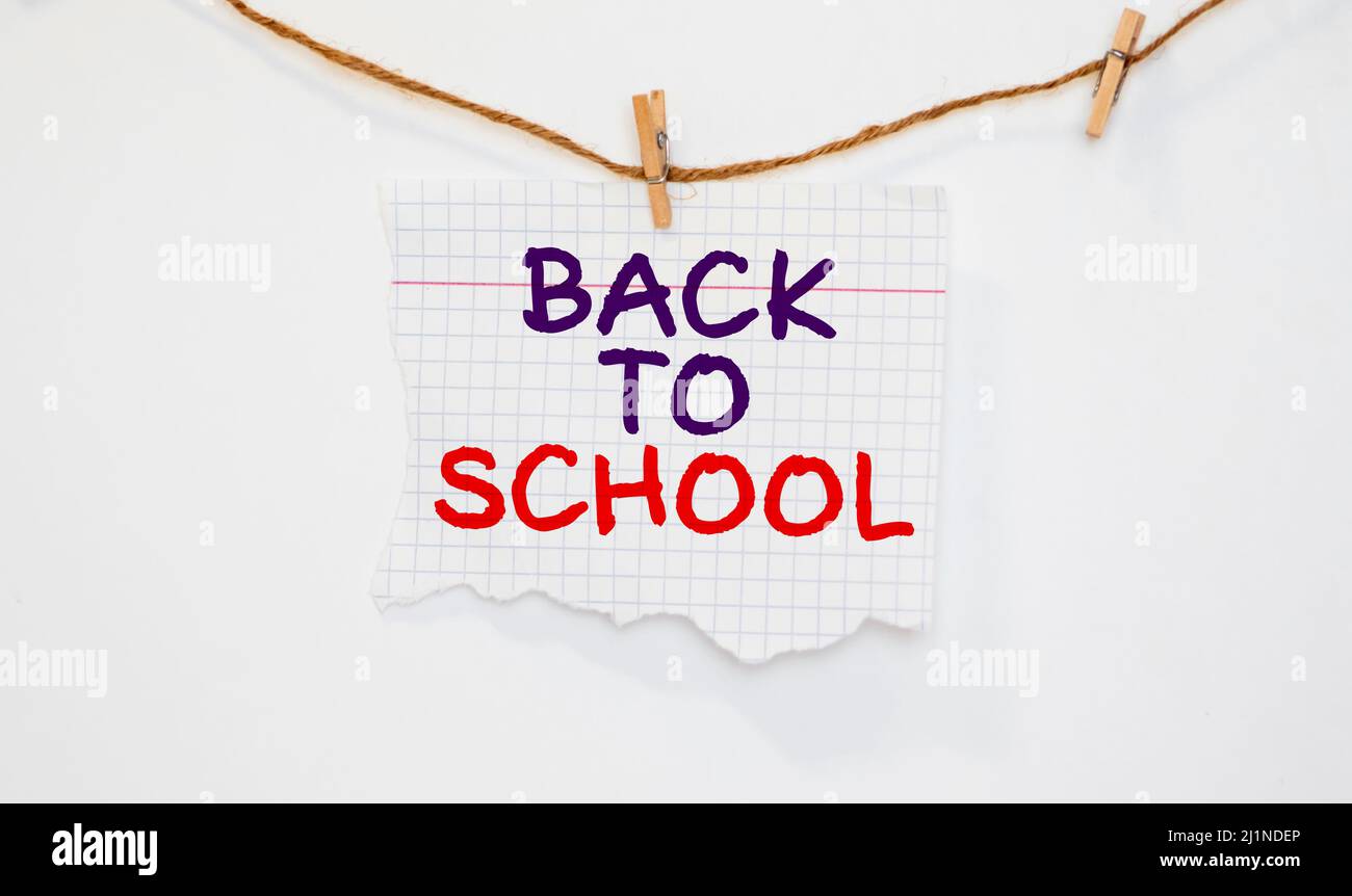 Writing note showing Back To School. Business photo showcasing Return ...