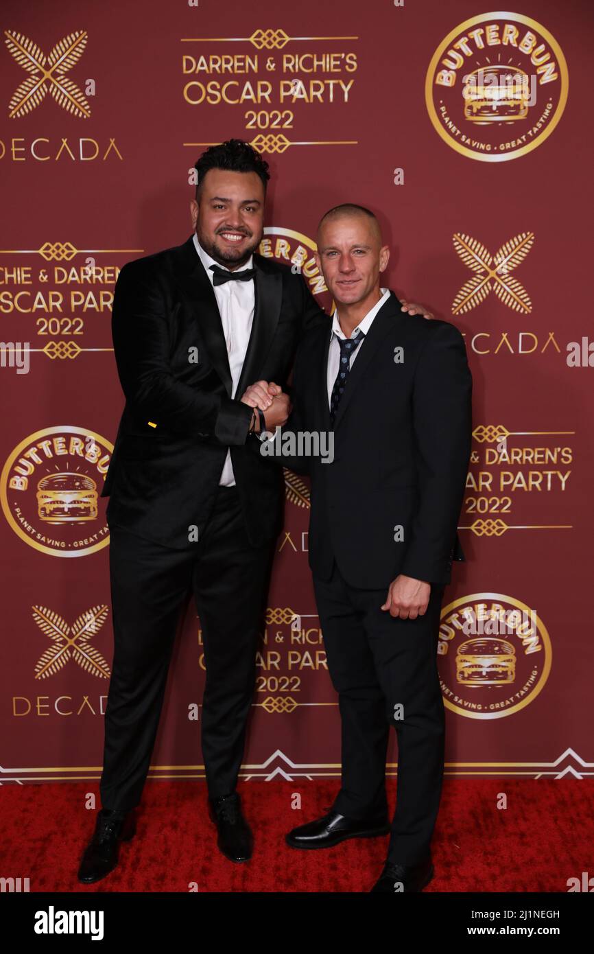 Frankie Delgado and Christian Hicks arrive at Darren Dzienciol and ...