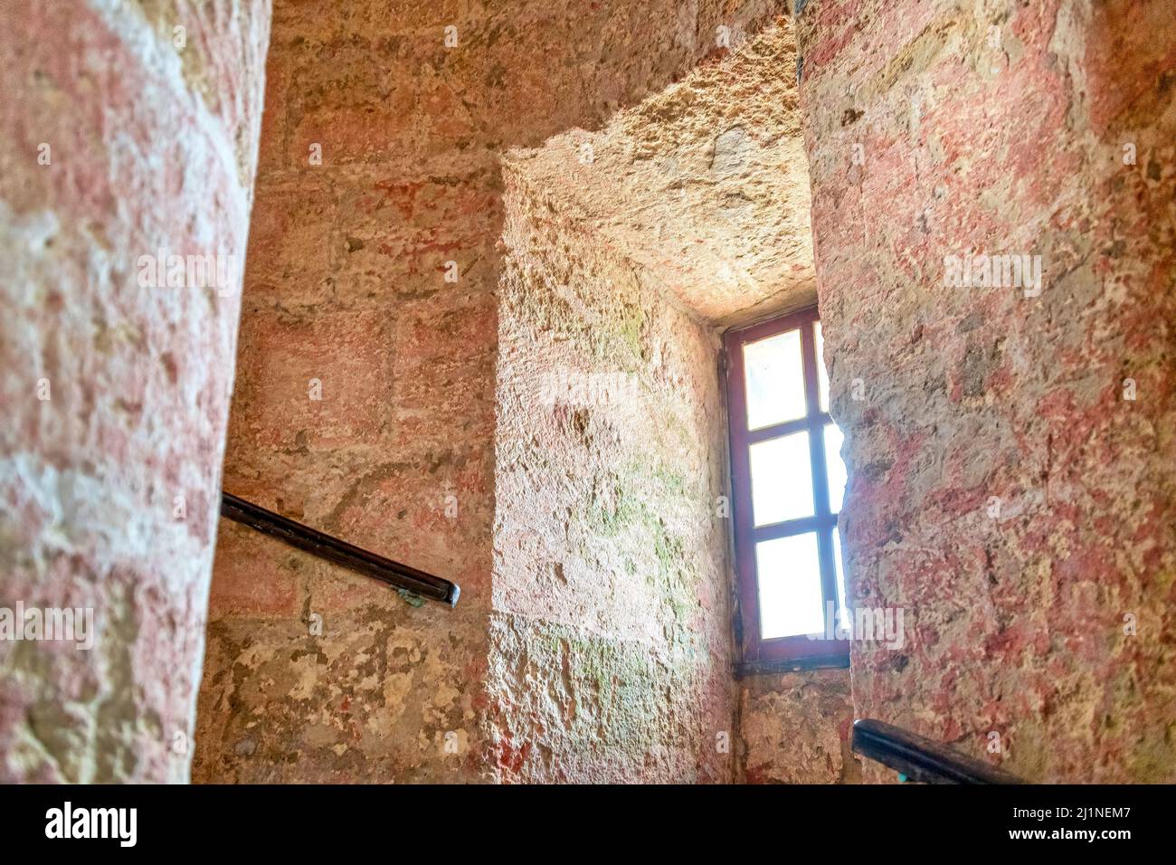 Inside the staircase in El Morro Lighthouse, Old Havana, Cuba, 2017 ...