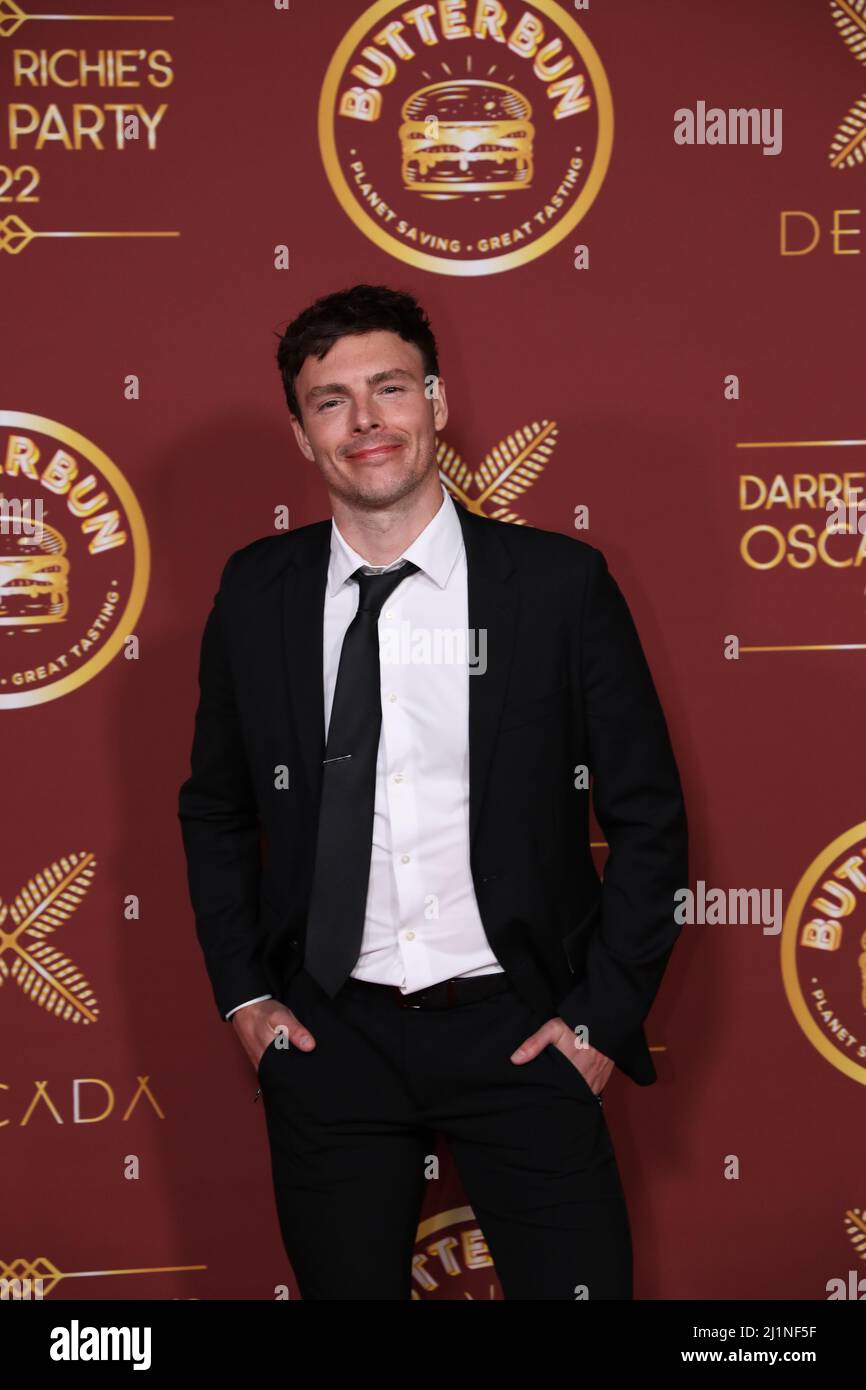 Bryan McMullin arrives at Darren Dzienciol and Richie Akiva’s Oscar Party held at a Bel Air ...