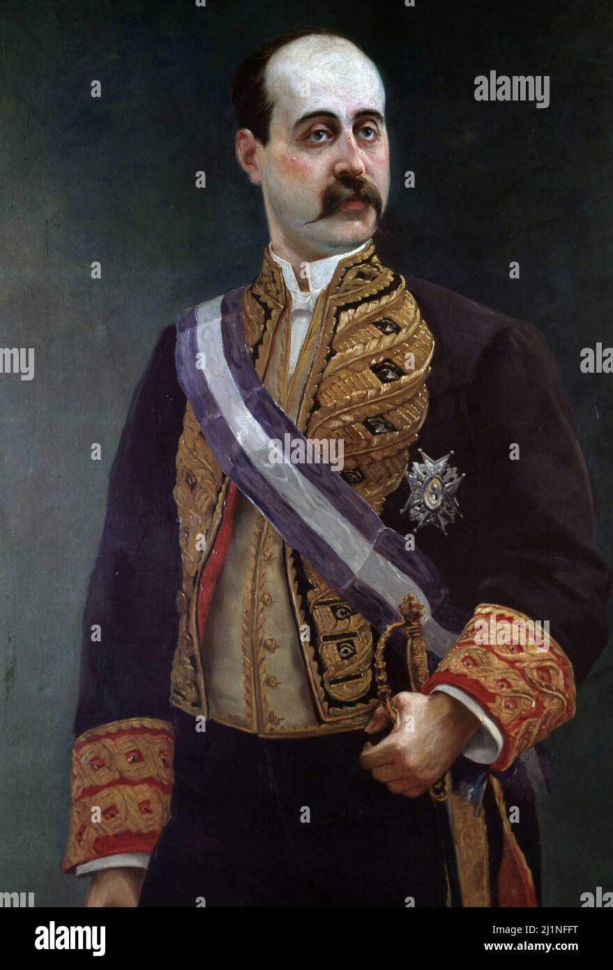 MORET , SEGISMUNDO. POLITICO ESPAÑOL . CADIZ 1838 - 1913. OLEO ANONIMO ...