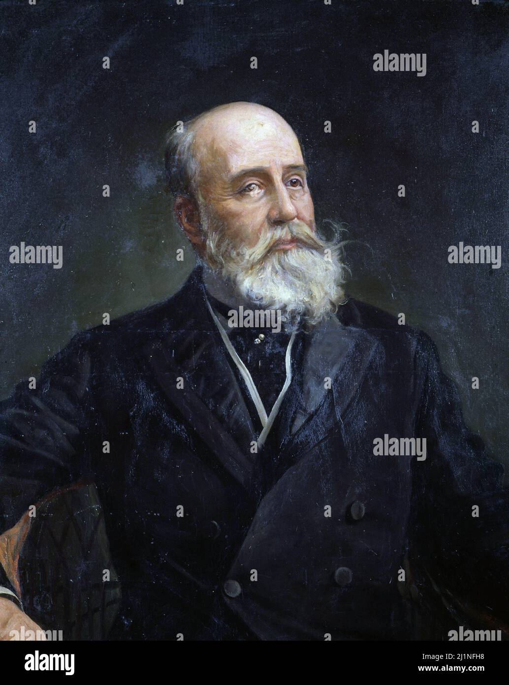 MORET , SEGISMUNDO. POLITICO ESPAÑOL . 1838 - 1913. OLEO DE FEDERICO ...