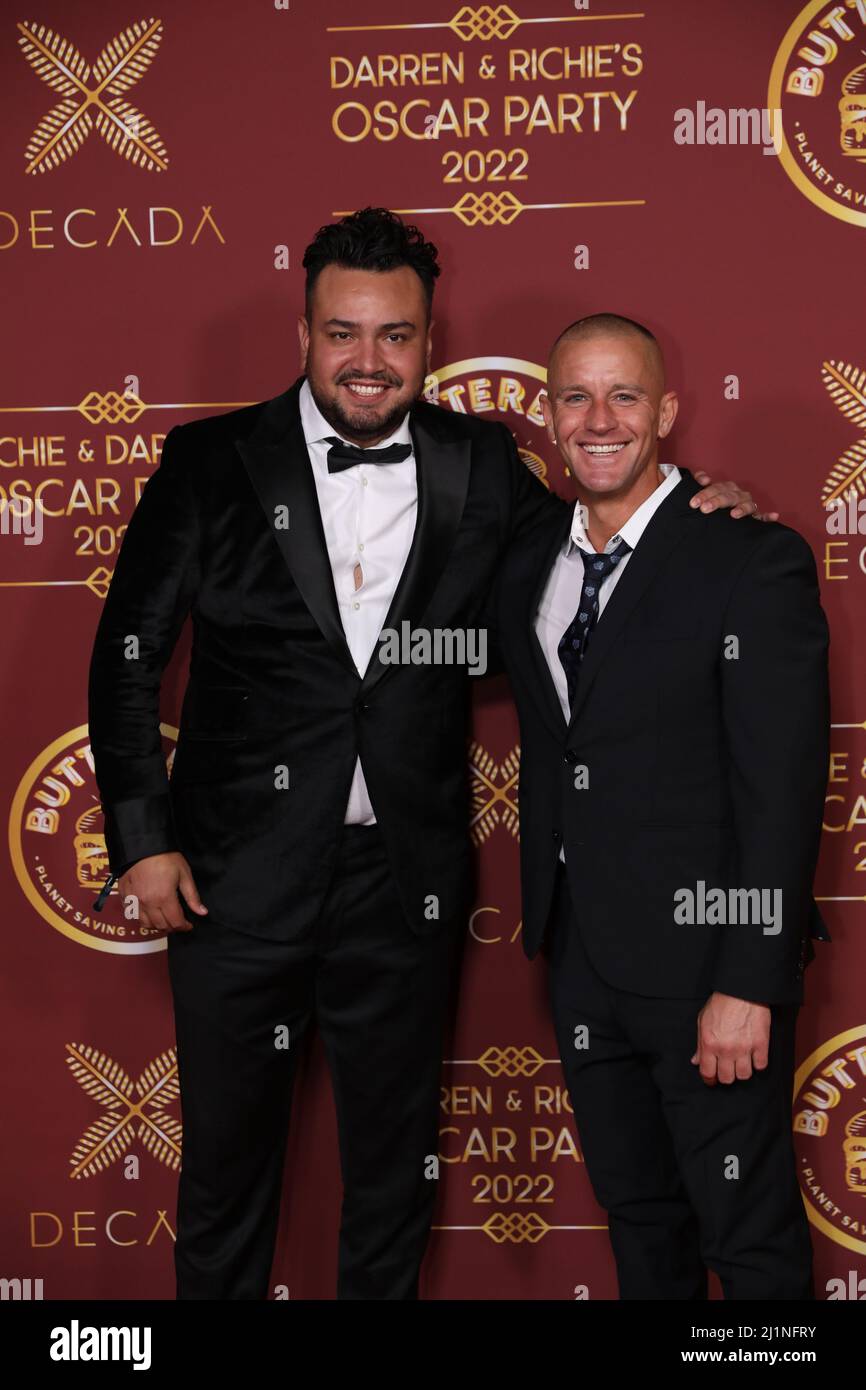 Frankie Delgado and Christian Hicks arrive at Darren Dzienciol and ...